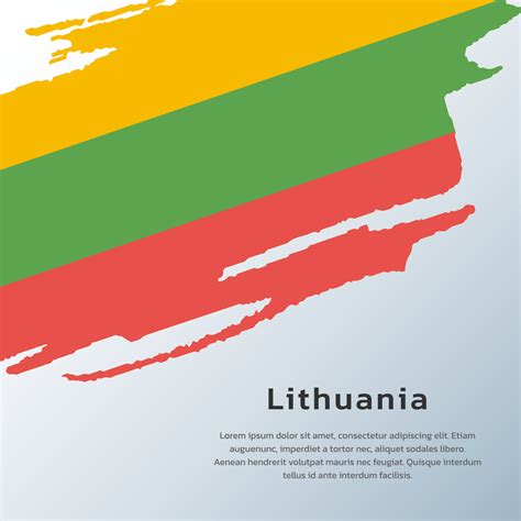 Illustration Of Lithuania Flag Template 13273183 Vector Art At Vecteezy