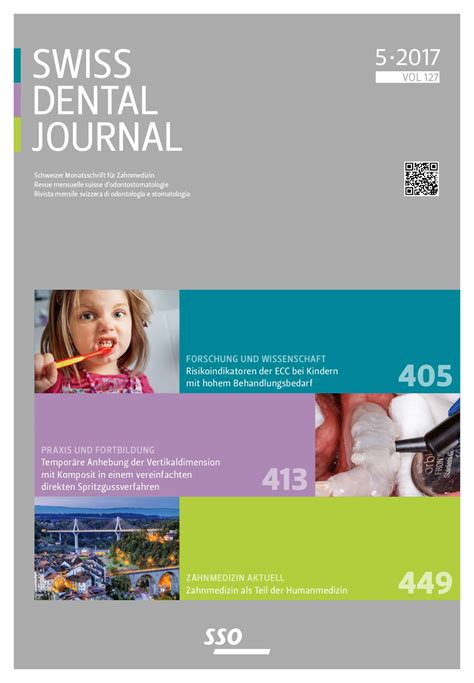 Vol 127 No 5 2017 Swiss Dental Journal Sso Swiss Dental Journal Sso Science And