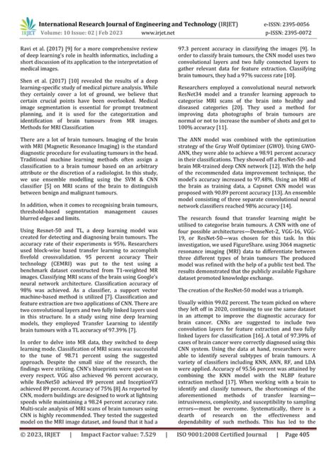 A Review On Multiclass Brain Tumor Detection Using Convolutional Neural