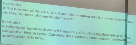 Solved Example1 If The Number Of Binary Bits 3 And The