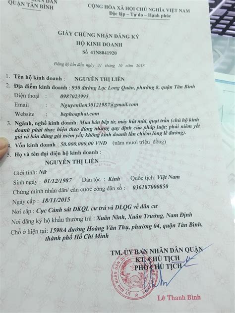 Giấy phép kinh doanh