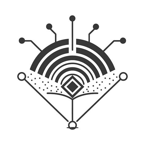 Abstract Geometric Design With Concentric Arcs Diamond And Lines Premium Ai Generated Vector