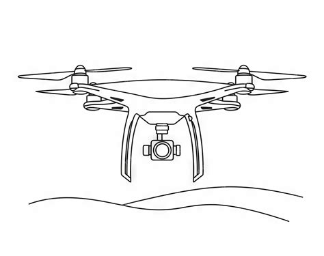 Premium Photo Flying Drone Illustration In One Line Modern