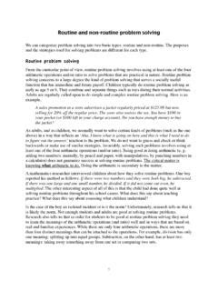 Routine And Non Routine Problem Solving Routine Problem Routine And Non Routine Problem