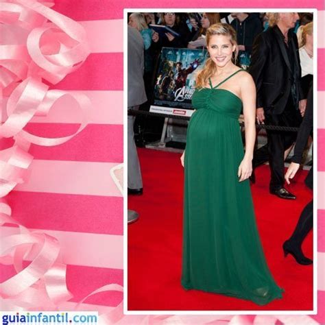 La Actriz Elsa Pataky Embarazada Con Vestido Largo De Corte Griego