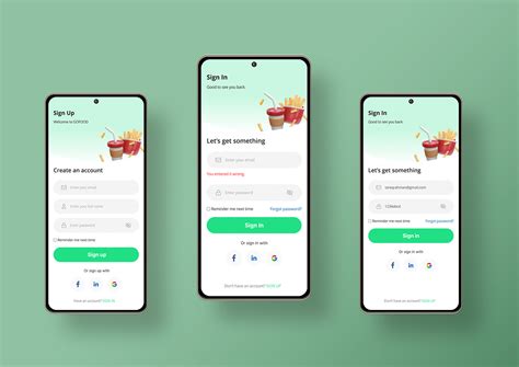 Mobile App Loginsignin And Signup Screen Design On Behance