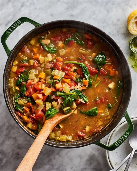 Classic Minestrone Soup Recipe In Tomato Herb Broth Kitchn
