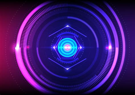 Circle Power Science Technology Online Connection Network Futuristic Abstract Background Vector