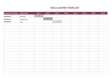 Skills Matrix Template Onlyoffice Onlyoffice