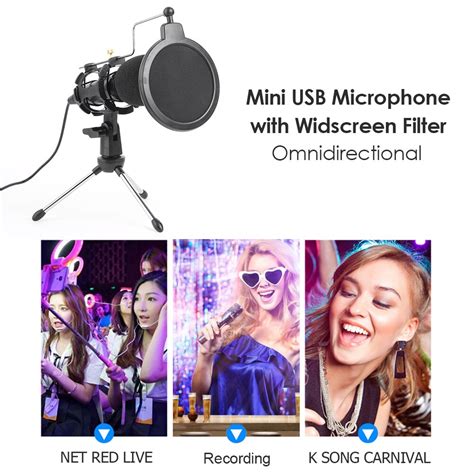 Usb Gaming Recording Microphone Mic Condenser Reco Grandado