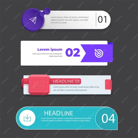 Premium Vector Gradient Table Of Contents Infographic Vector
