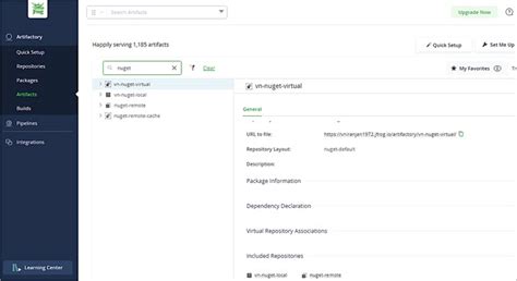 PHP Composer NuGet And Gems Package Type In JFrog Artifactory
