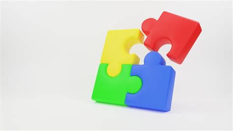 비즈니스 개발에서 브레인스토밍 팀워크 개념 직소 퍼즐 조각 아이콘 협업의 3d 렌더링 프리미엄 사진