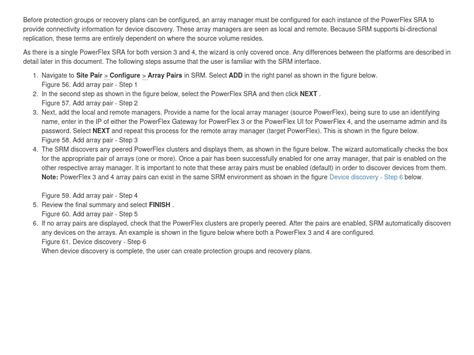 Array Manager Configuration Implementing Dell Powerflex Sra With Vmware Live Site Recovery