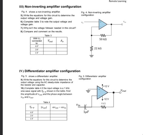 solved 1 voltage follower fig 2 voltage follower a