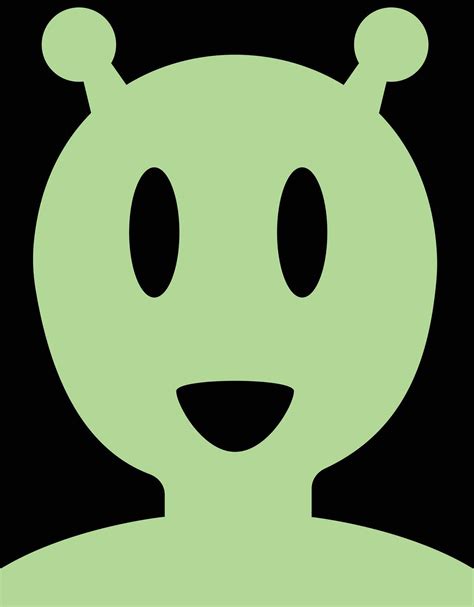 A Green Chubby Alien An Alien Smiling With Black Background Alien