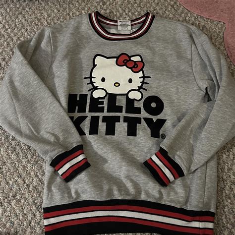 Cute Grey Hello Kitty Crewneck Hellokitty Sanrio Depop