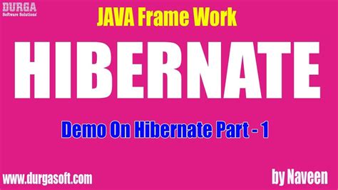 Hibernate Tutorial Demo On Hibernate Part 1 By Naveen Youtube
