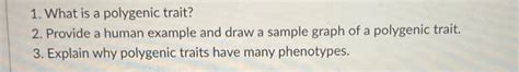 1 What Is A Polygenic Trait 2 Provide A Human