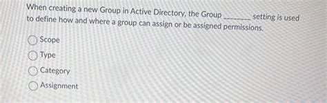 Solved When Creating A New Group In Active Directory The