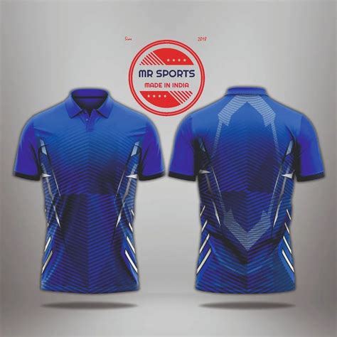 Polyester Graphic Printed Royal Blue Men Sublimation Sports T Shirt