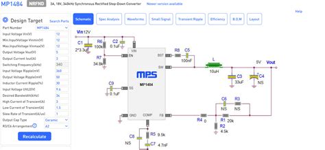 【dcdc设计】mp1484芯片在线仿真体验 仿真工具和gui Mps技术论坛