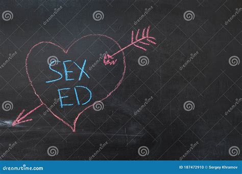 Sex Education A Concept On A Chalkboard Stock Photo Image Of Growth Heart 187472910