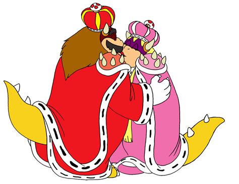 Mario And Peach Royal Koopa Kisses King Koopa Mario Bowser