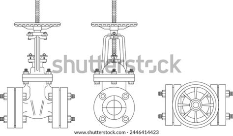 Vector Design Sketch Illustration Technical Drawing Stock Vector Royalty Free 2446414423