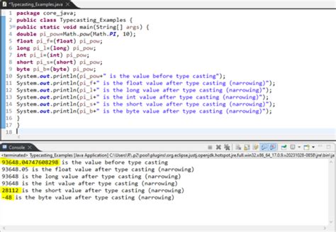 Type Casting In Java Widening And Narrowing
