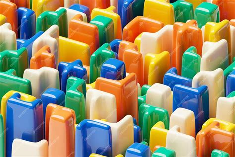 Premium Photo 3d Illustration Volumetric Colorful Shapes