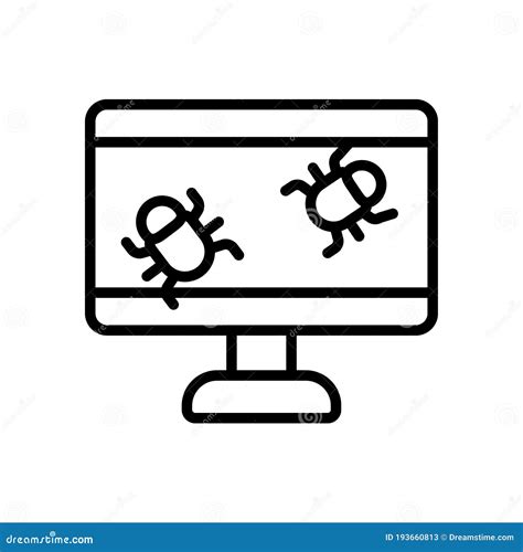 Desktop Bugs Cyber Attack Icon Simple Color Vector Elements Of Hacks Icons For Ui And Ux