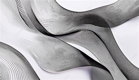 Abstract Monochrome Artwork Featuring Flowing Layered Lines Creating A Sense Of Movement And