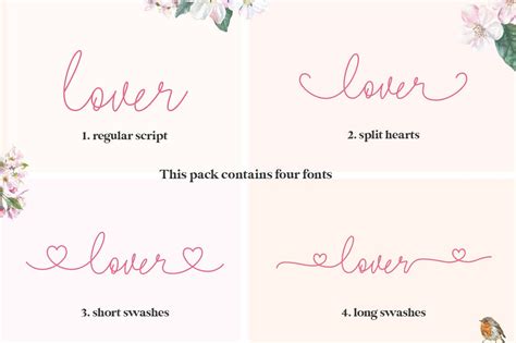 Fonts Script Fonts Love Font Heart Fonts Craft Fonts Etsy