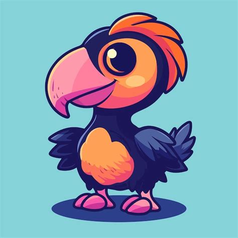 Premium Vector Cute Dodo Bird Mascot Vector Illustration