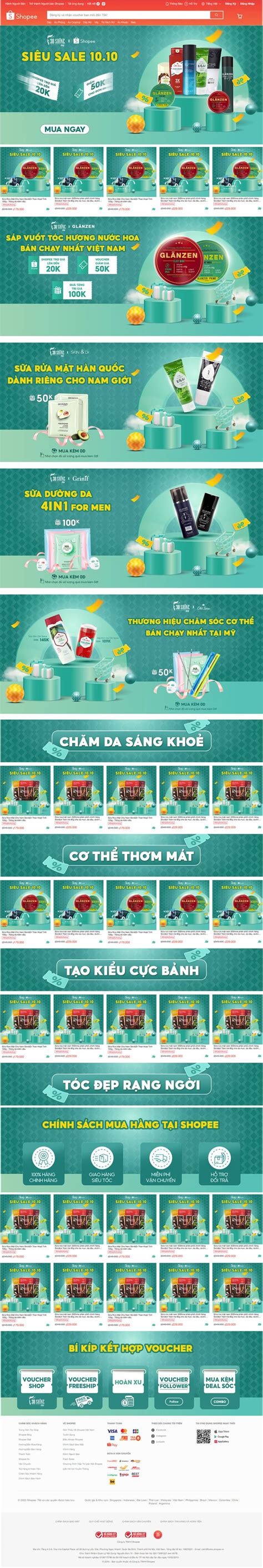 1010 Shopee Landing Page 30shine Shop Toàn Leo Landing Page Landing Page Design