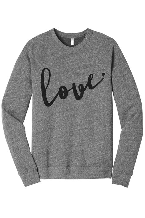 Love Cursive Love In Cursive Single Words Fleece Sweater