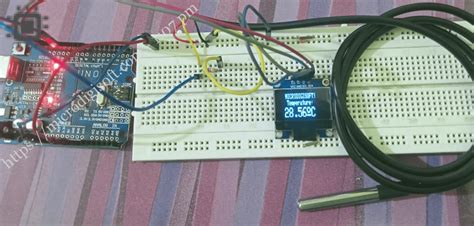 Ds18b20 Temperature Probe With Oled Display In Arduino