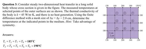 Solved Question 3 Consider Steady Two Dimensional Heat