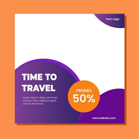 휴가 여행 여행 또는 여름 해변 여행 소셜 미디어 게시물 또는 웹 배너 템플릿 디자인 프리미엄 벡터