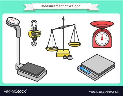 Measurement Weight Objects Such As Royalty Free Vector Image