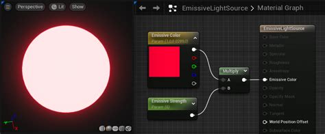 Using The Emissive Material Input In Unreal Engine