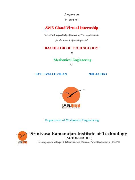 Aws Report 1 Pdf Cloud Computing Amazon Web Services
