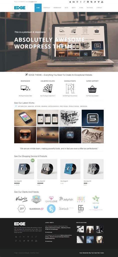 Edge Business Wordpress Theme Business Wordpress Themes Wordpress