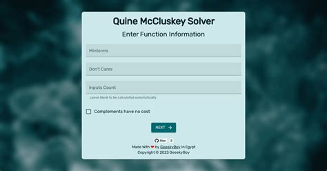 Quine Mccluskey Solver Codesandbox
