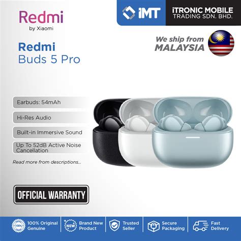 Xiaomi Redmi Buds Pro Earbuds DB Active Noise Cancellation Certified Hi Res Audio