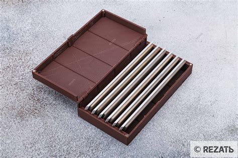 Бокс для хранения 6 ти абразивов на бланках Rezat Tochite Полтавские абразивы Rz Sharpbox Pdt