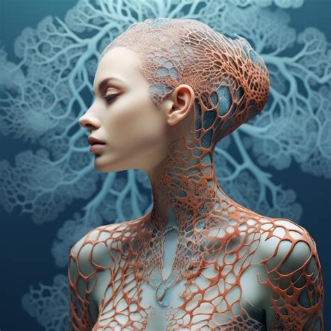 Biomimicryinspired Humancomputer Interaction Background With Fractal Patterns Premium Ai