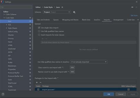 Settings For Intellij Are Not Getting Updated In Existing Workspaces