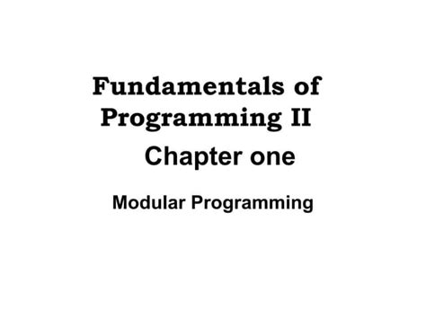 Functions In C Ppt Ppt